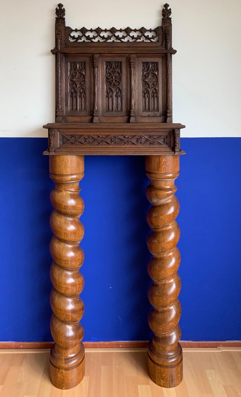 Early Antique Gothic Revival Church Altar / Shelf for Wall Mounting ...