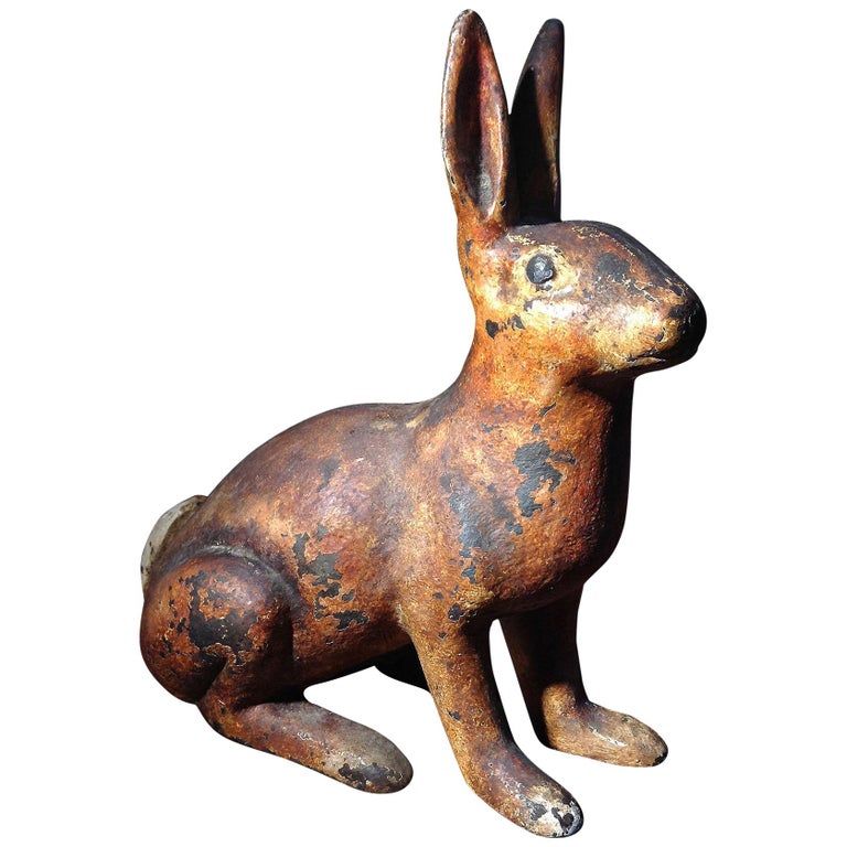 Early Antique Iron Rabbit at 1stDibs