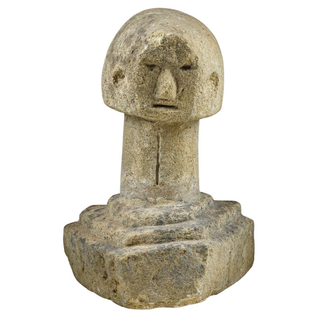 Early Archaic Janus Head in Limestone For Sale at 1stDibs