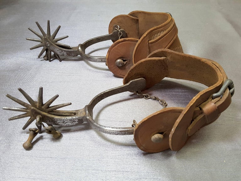 Early August Buermann Hand-Forged Carbon Steel Spurs and Original ...