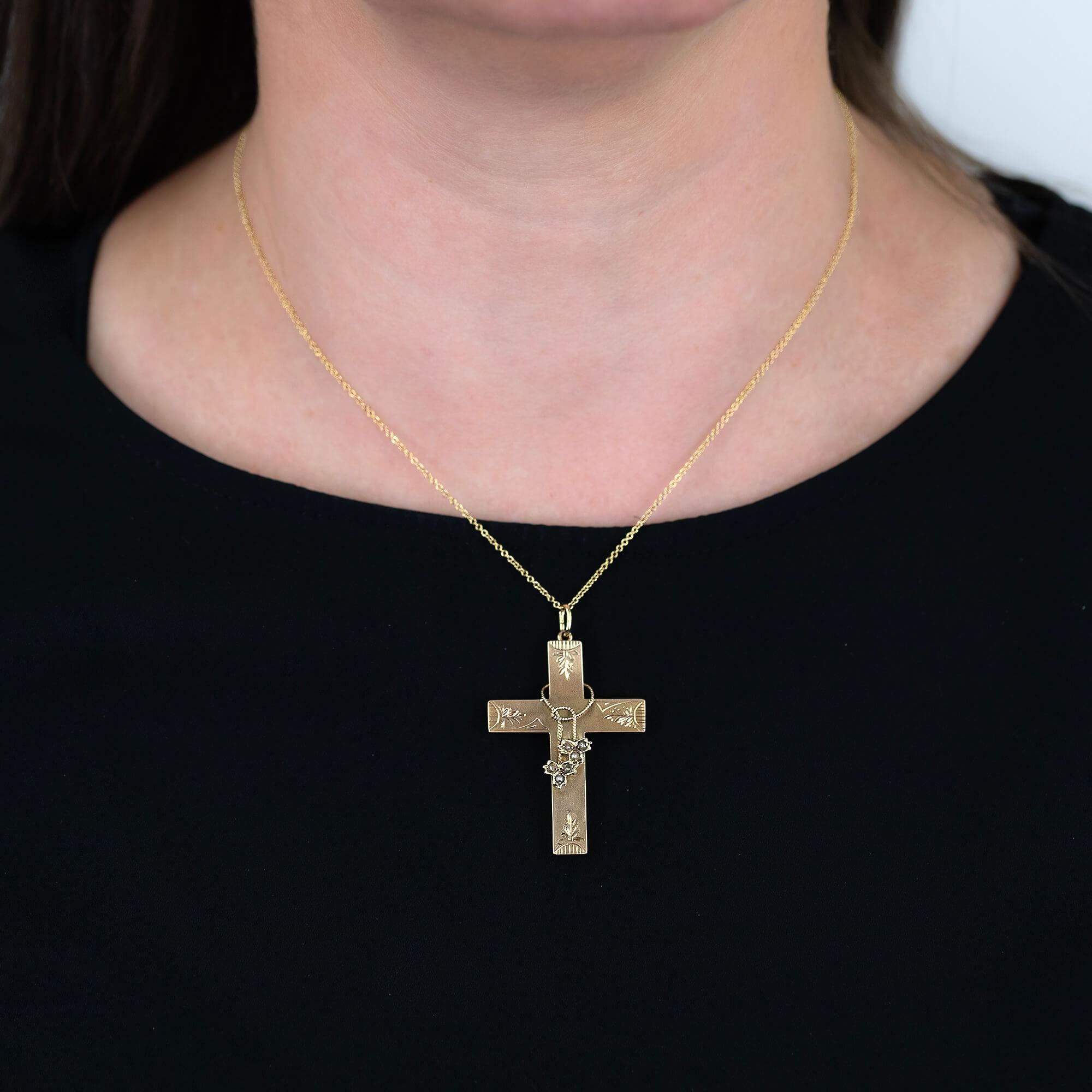 Early Australian Gold Cross set with Seed Pearls Circa 1900 For Sale at ...