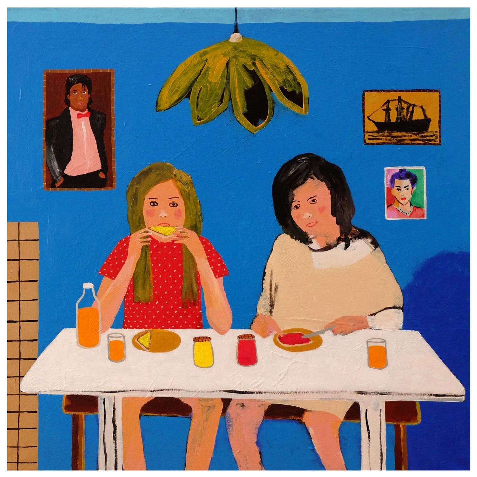 Large 1980s Memphis Group Style Pop Art Painting by Neil Loeb For Sale ...