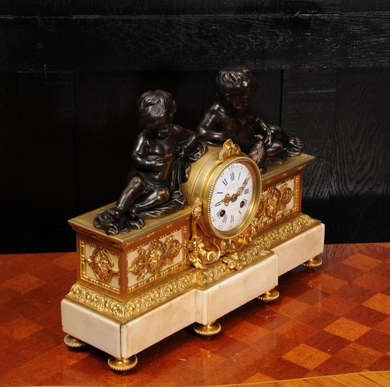 Early Bronze and Ormolu Antique French Clock by Charpentier of Paris at ...