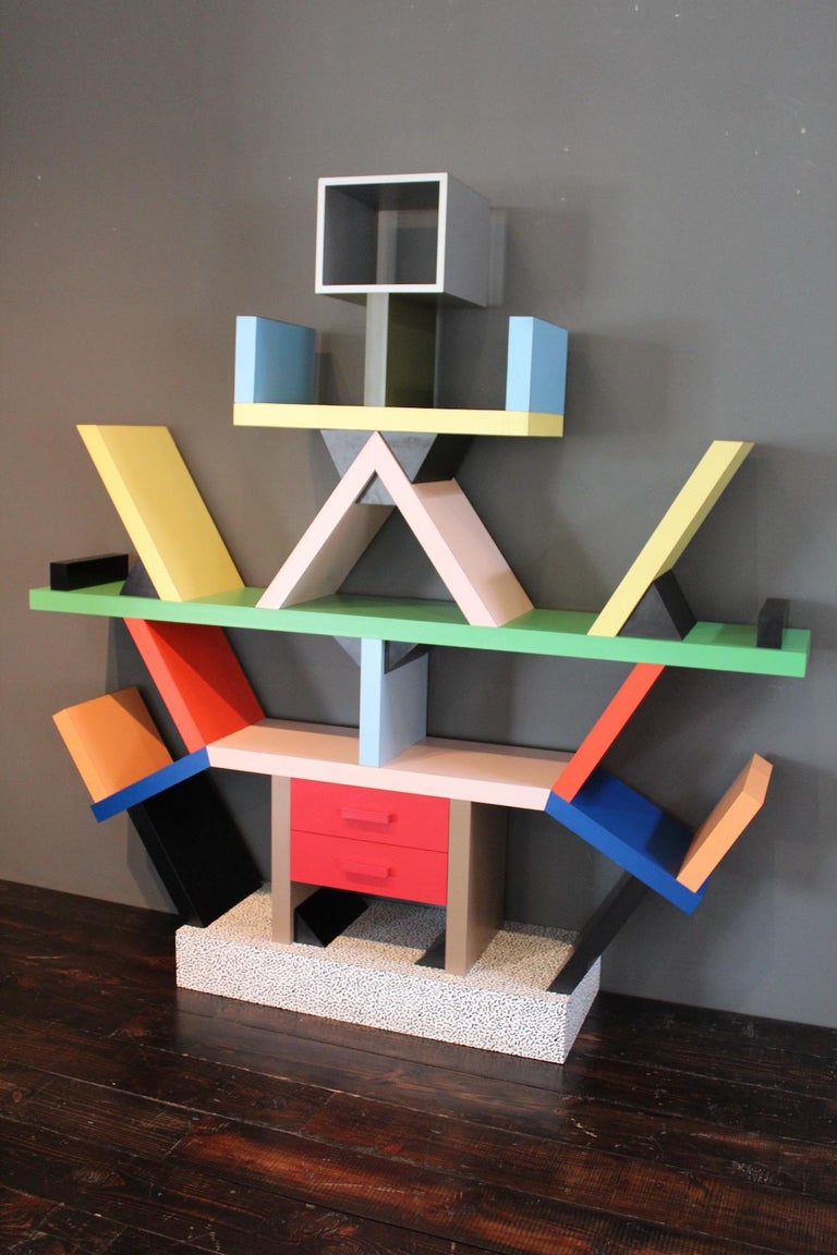 Early Carlton Bookcase Roomdivider by Ettore Sottsass for Memphis, 1981 ...