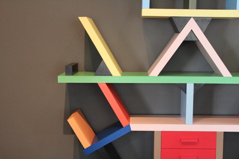 Early Carlton Bookcase Roomdivider by Ettore Sottsass for Memphis, 1981 ...