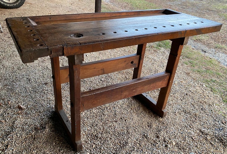 Early Carpenter's Work Bench or Kitchen Work Table at 1stDibs