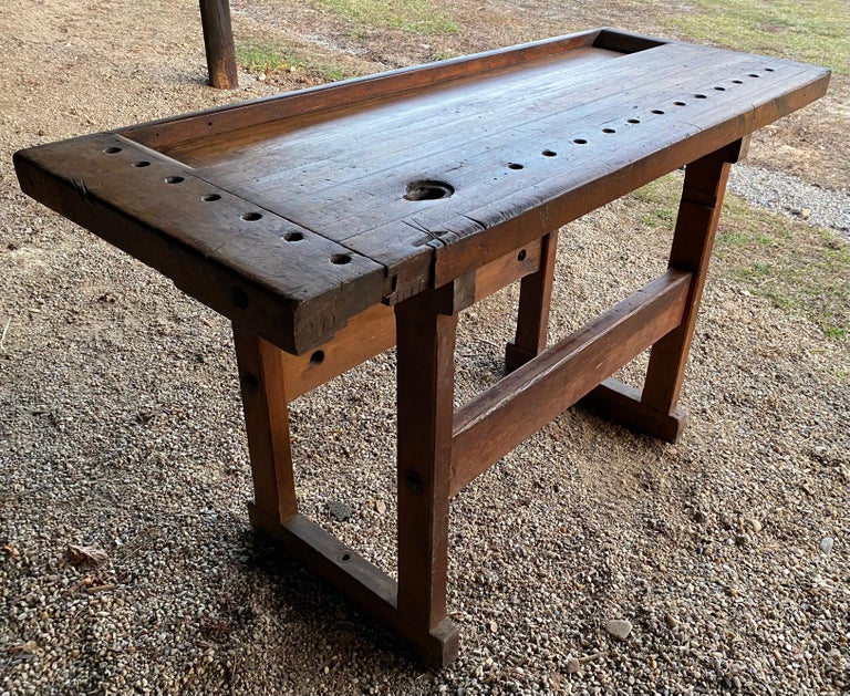 Early Carpenter's Work Bench or Kitchen Work Table at 1stDibs