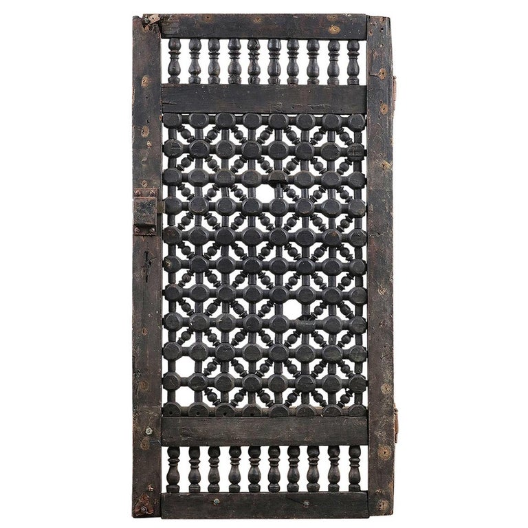 Early Carved Jali Panel or Window Shutter, 20th Century For Sale at 1stDibs