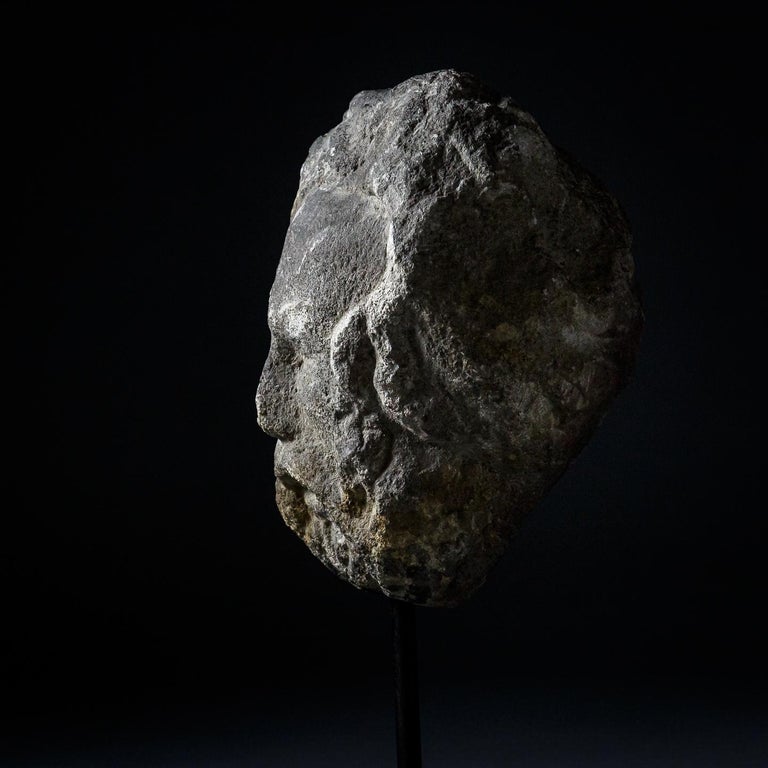 Early Carved Stone Head For Sale at 1stDibs