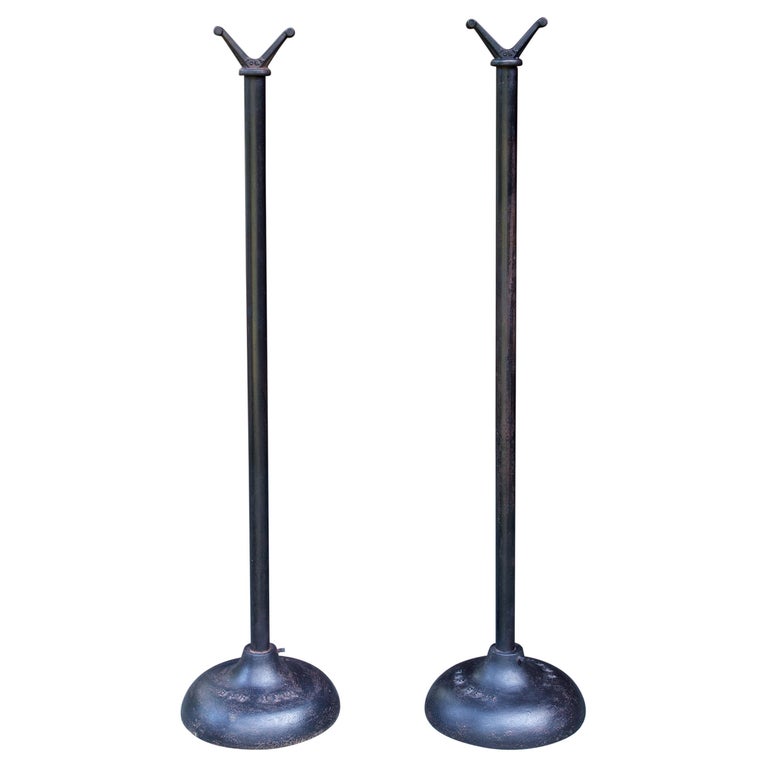 Early Century Gym Barbell Stands Cast Iron Vintage Weightlifting ...