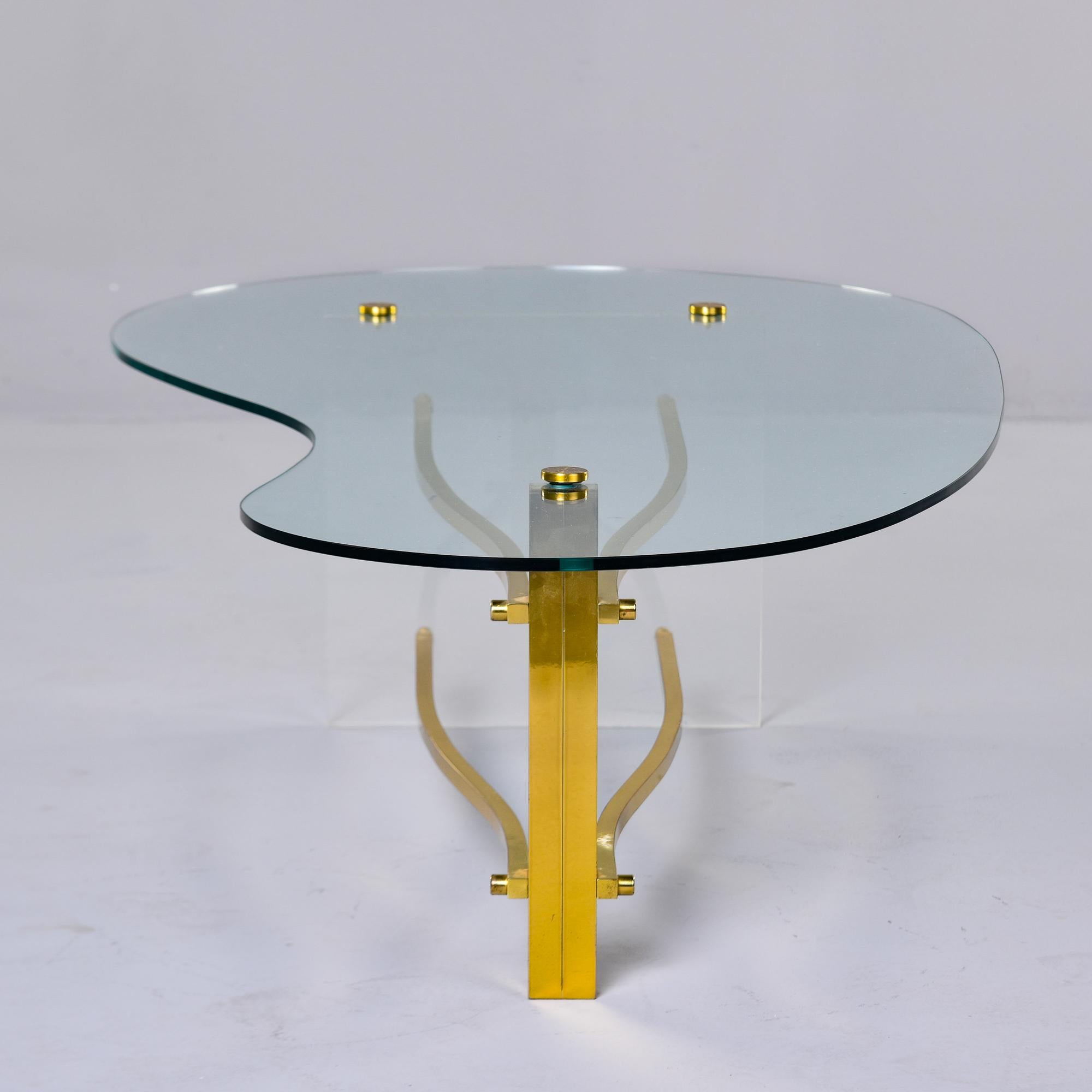 Early Charles Hollis Jones Glass Brass Lucite Coffee or Cocktail Table ...