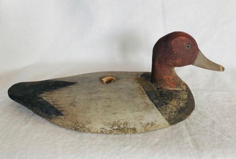 Early Chesapeake Bay Red Head Drake "John Duck" Sink Box Wing Decoy ...