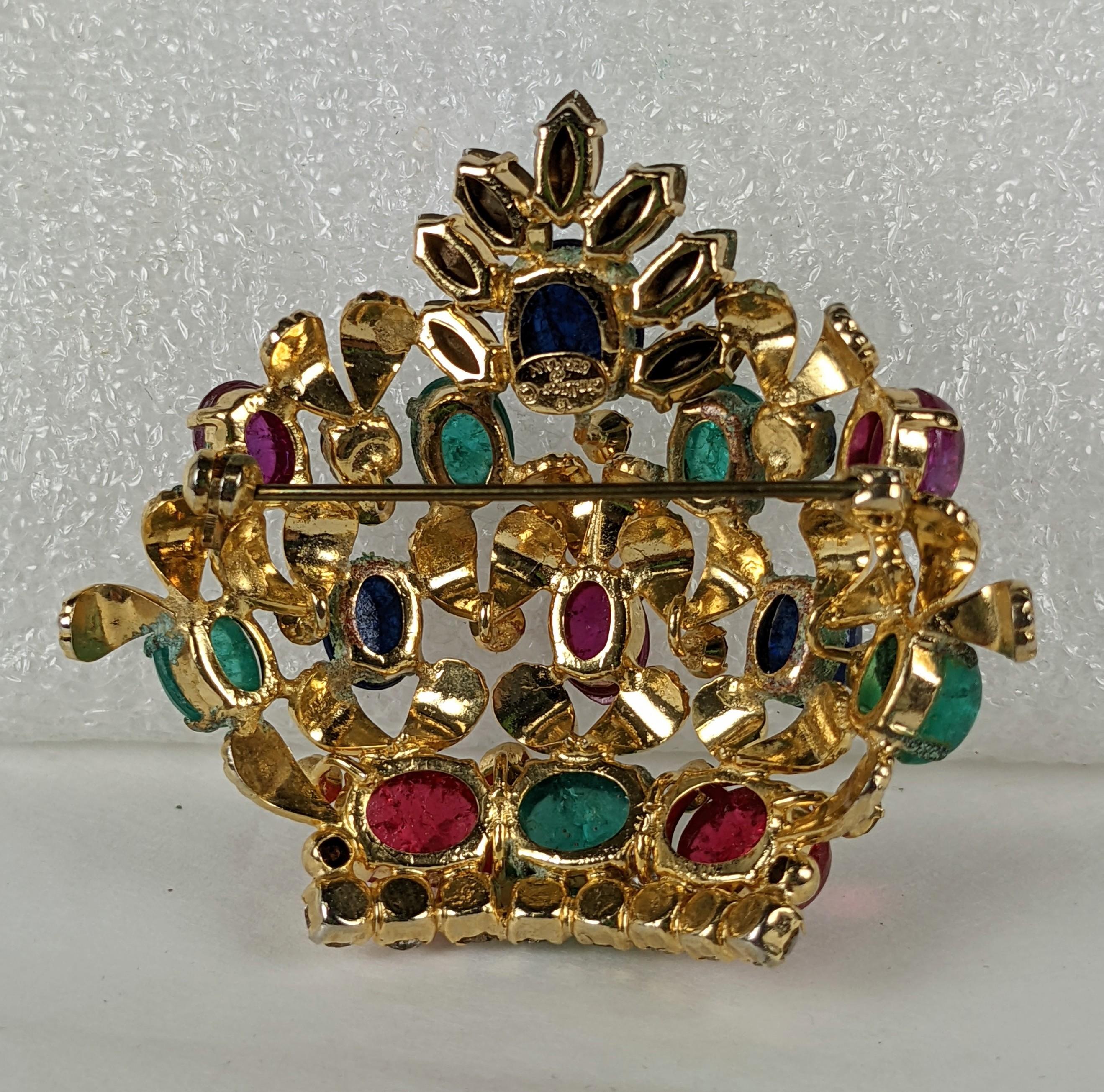 Early Christian Dior Crown Brooch For Sale at 1stDibs
