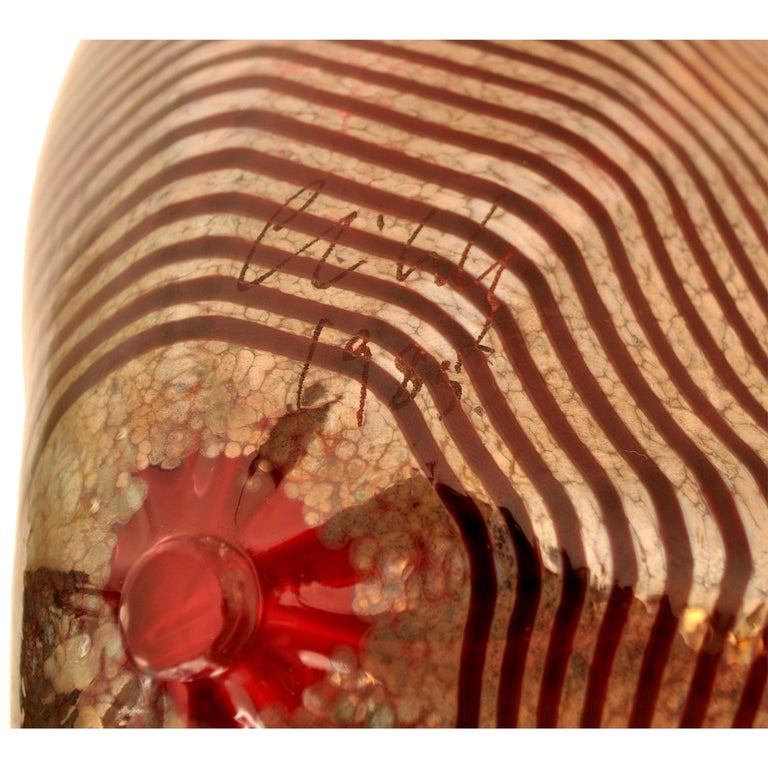 Early Dale Chihuly Handblown Glass Macchia Seaform Bowl Vessel Signed ...