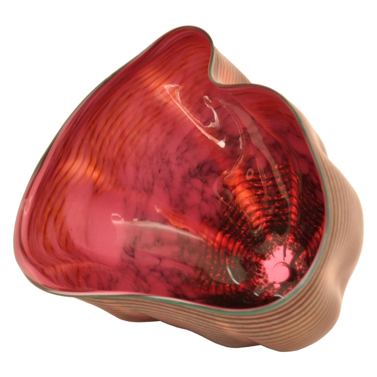 Early Dale Chihuly Handblown Glass Macchia Seaform Bowl Vessel Signed ...
