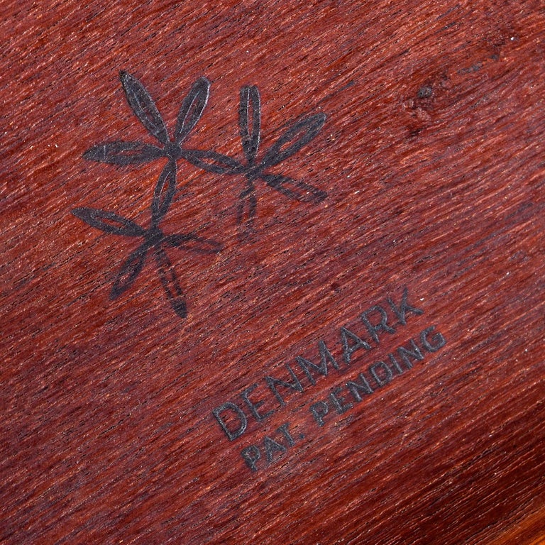 Scandinavian Modern Early Danish Solid Teak 3-Leg End Table at 1stDibs