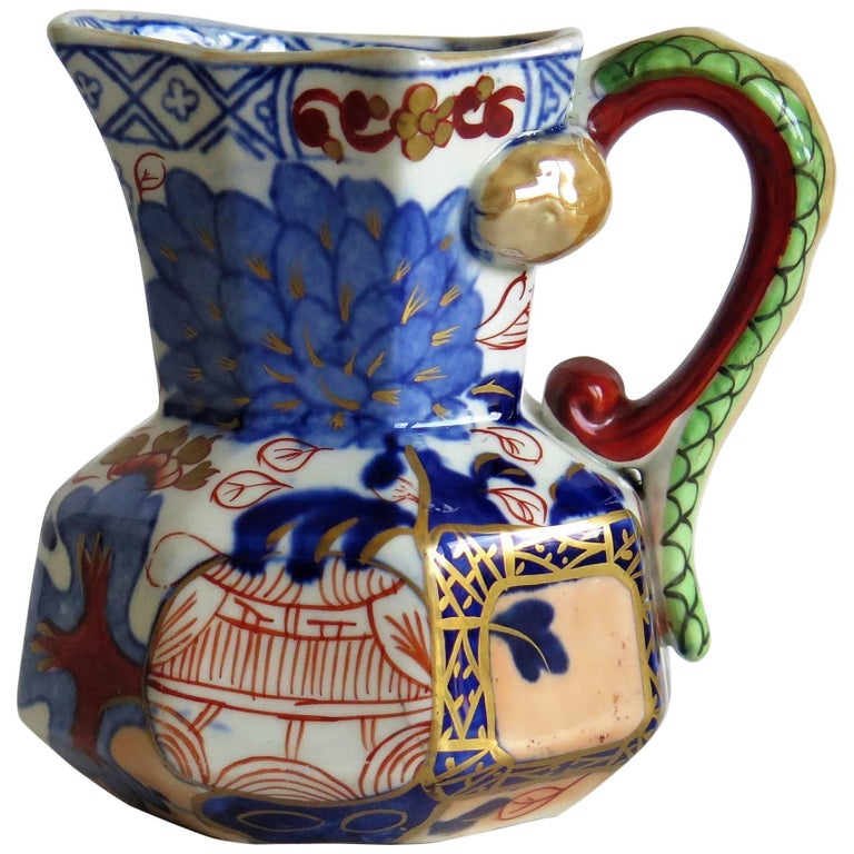 Early Davenport Ironstone Small Hydra Jug Jardiniere Pattern, English ...