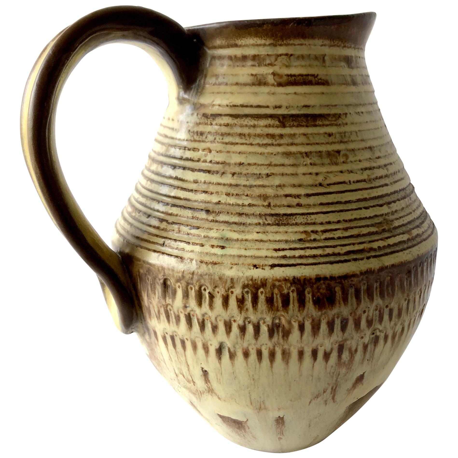 Early David Cressey California Modern Stoneware Pitcher at 1stDibs