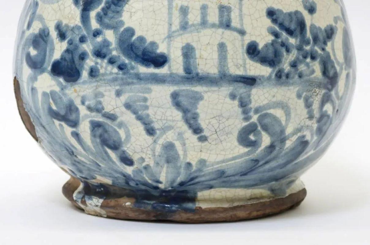 Early Delft Bottle in Blue and White Glaze, 17th Century For Sale at ...