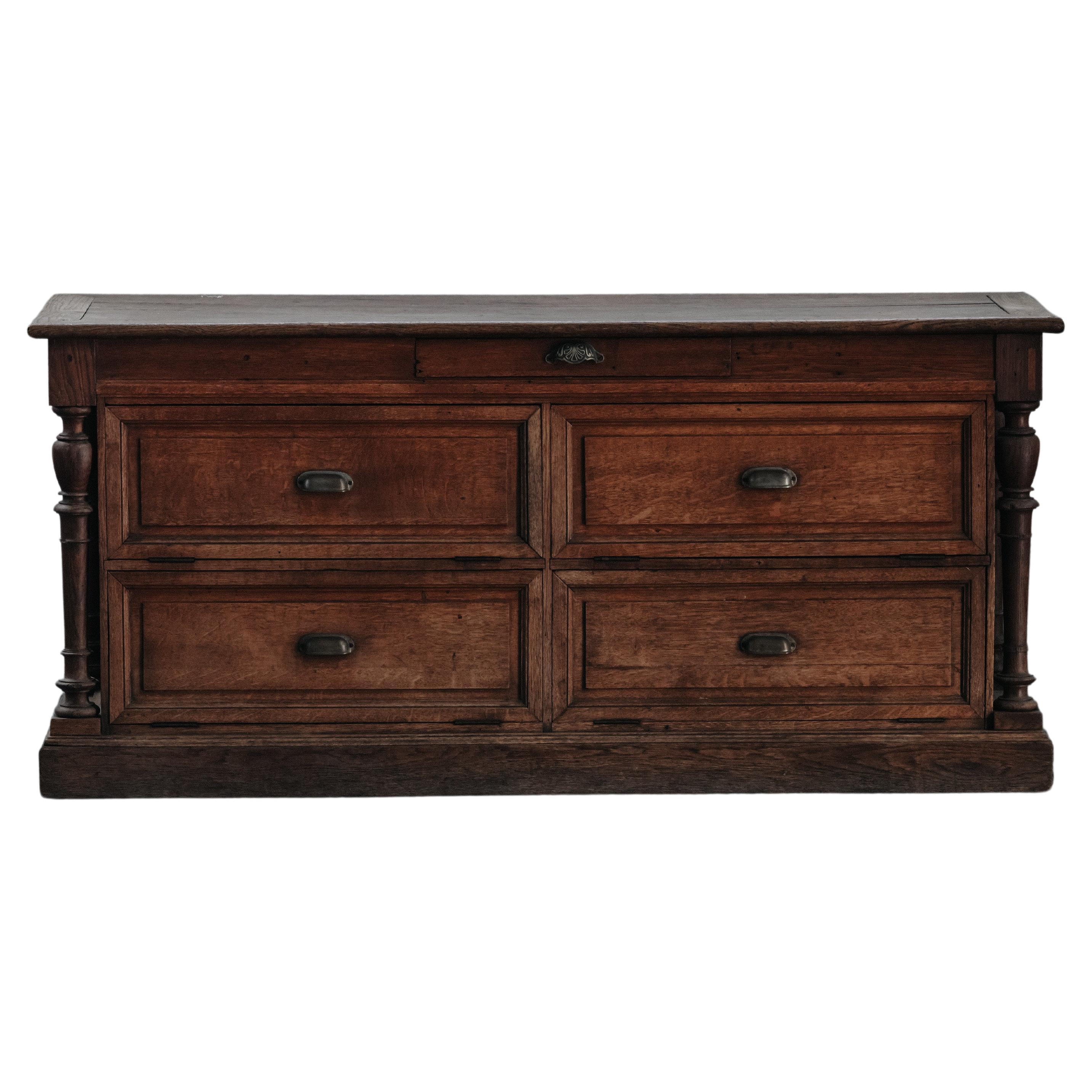 Early Double Sided Shop Counter From France, Circa 1900 For Sale at 1stDibs