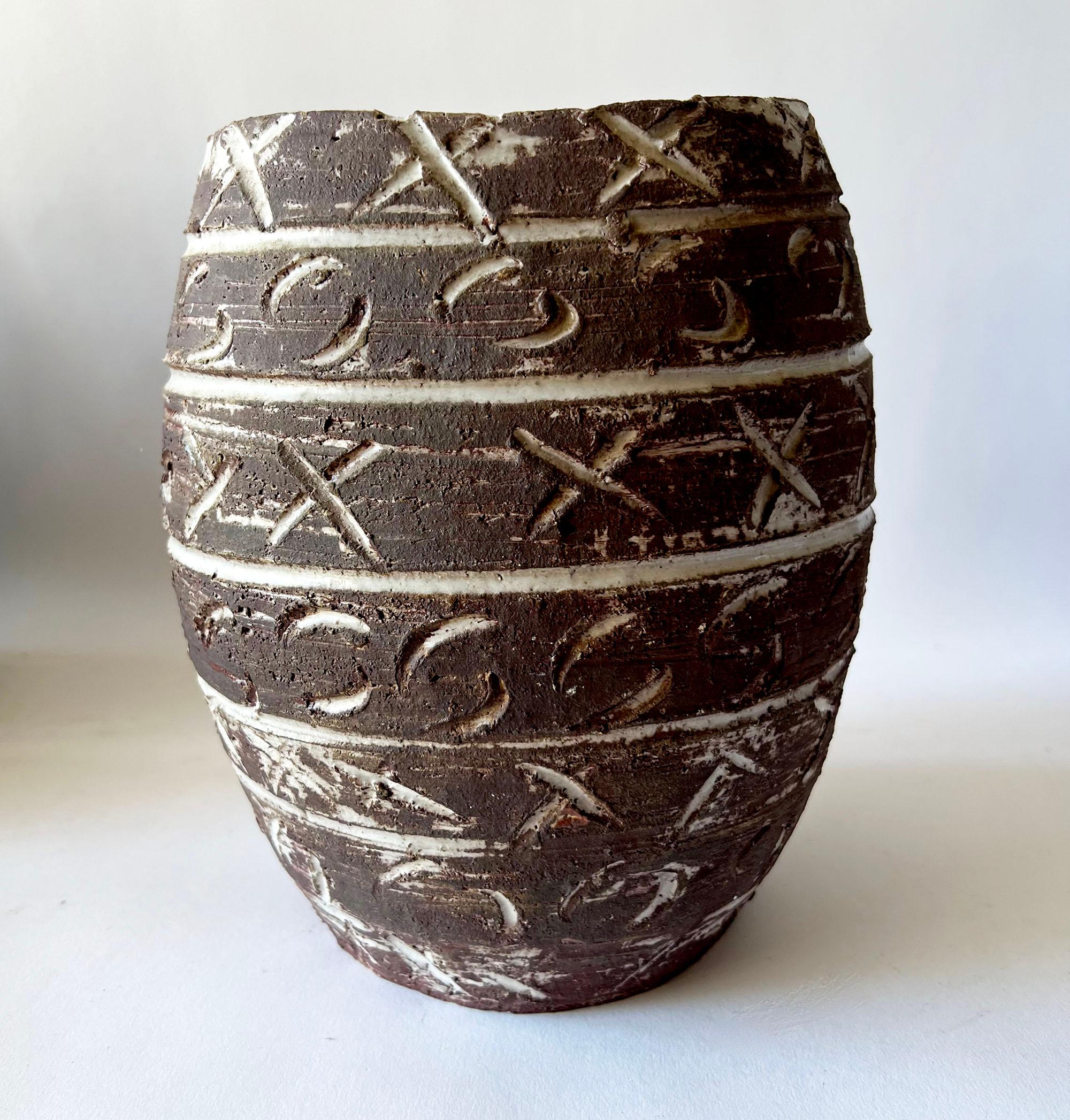 Early Doyle Lane Stoneware California Studio Ovoid Vessel For Sale at 1stDibs