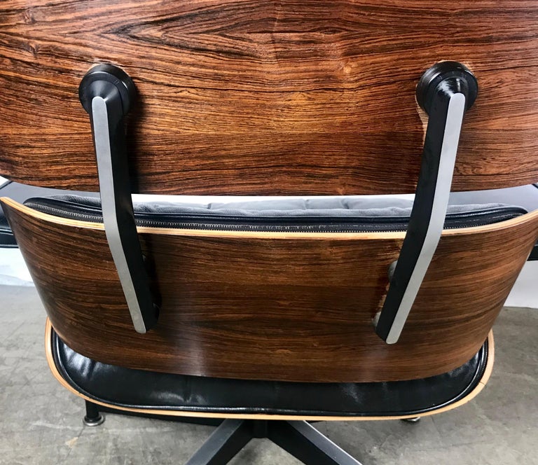 Early Eames Rosewood and Leather Lounge Chair and Ottoman, Herman ...