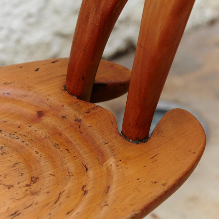 Early Edition of Carlo Mollino Fenis Wood Chair, circa 1970 at 1stDibs