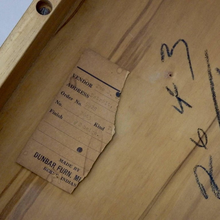 Early Edward Wormley Dunbar Blonde Triangle Top Side Table at 1stDibs