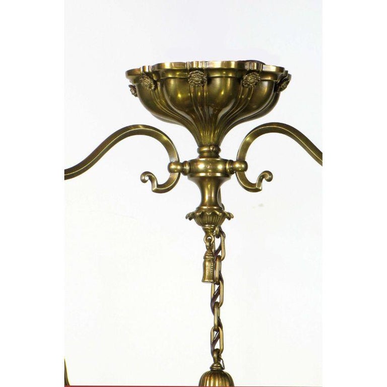 Early Electric Three Light Brass Sheffield Style Fixture For Sale at ...