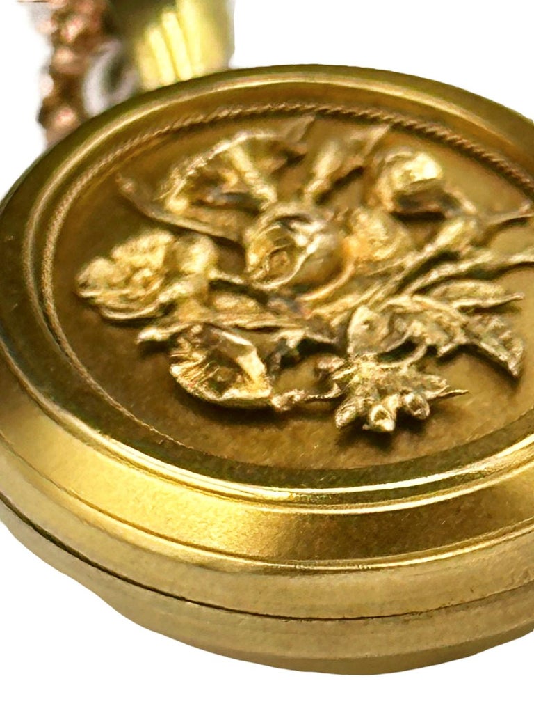 Early English 15kt High Karat Gold Dimensional Victorian Floral Locket ...