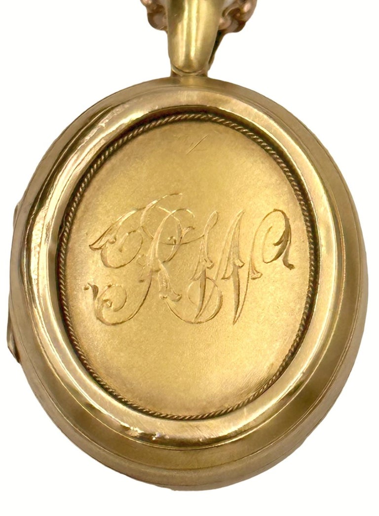 Early English 15kt High Karat Gold Dimensional Victorian Floral Locket ...