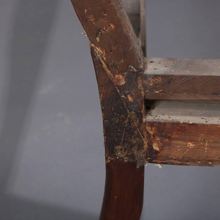 English Floral and Foliate Carved Mahogany Queen Anne Settee Frame ...