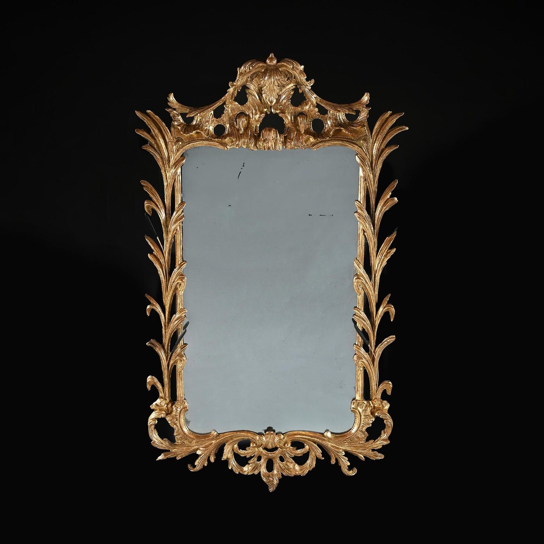 Early English Giltwood Rococo Mirror C.1760 in the Manner of John and ...