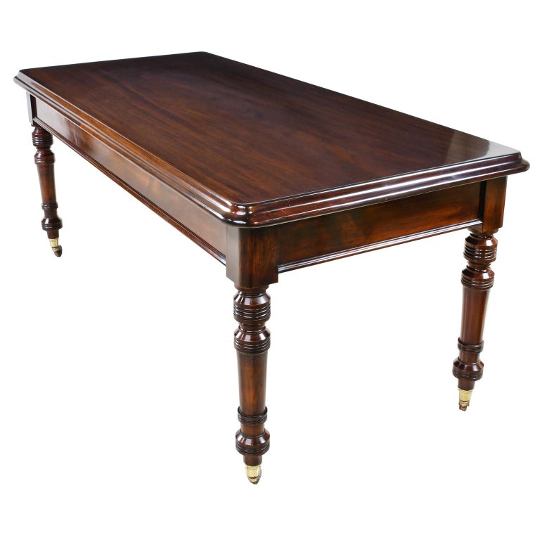 Early English Victorian Library Table in Mahogany, circa 1840 at ...