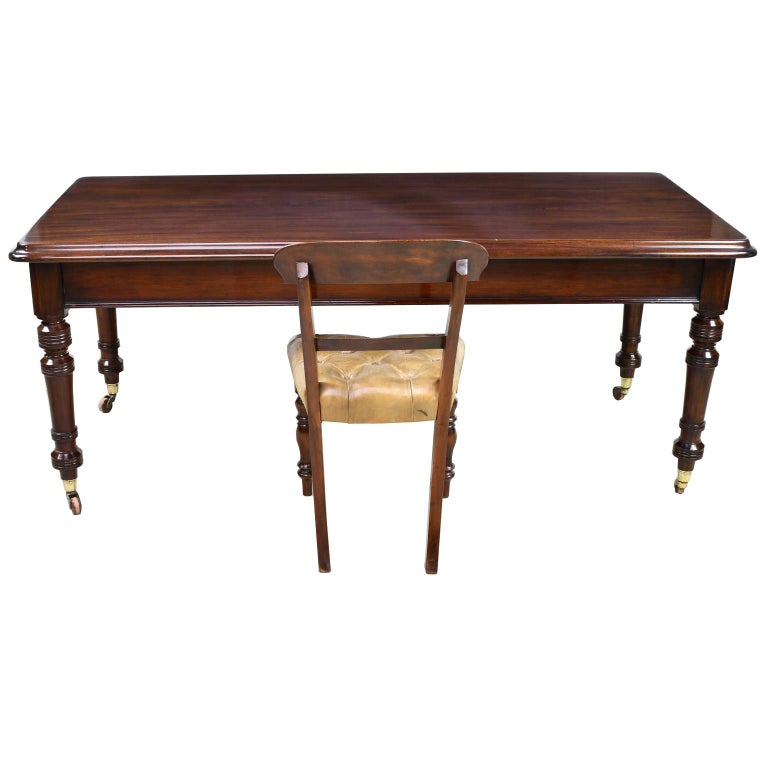 Early English Victorian Library Table in Mahogany, circa 1840 at ...