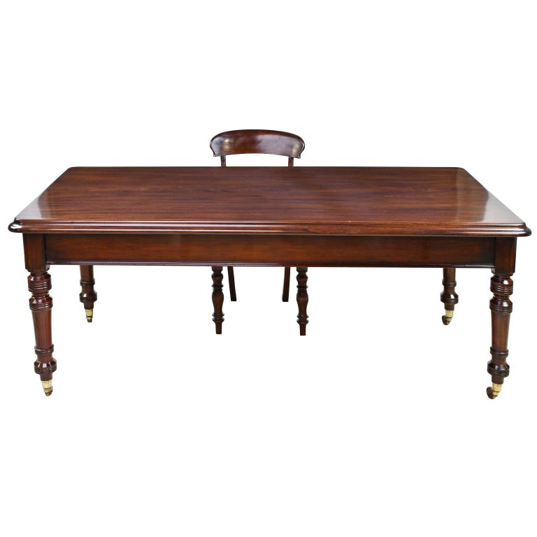 Early English Victorian Library Table in Mahogany, circa 1840 at ...