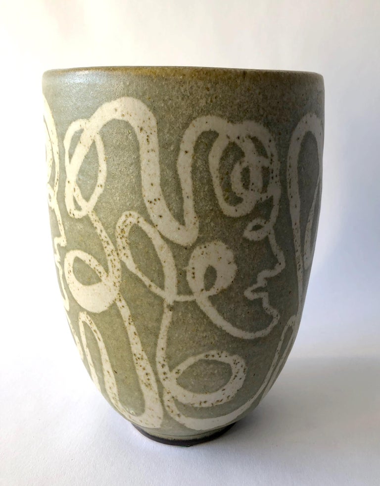 Early Ernst Alma Lorenzen Surrealist Canadian Profiles Vase at 1stDibs