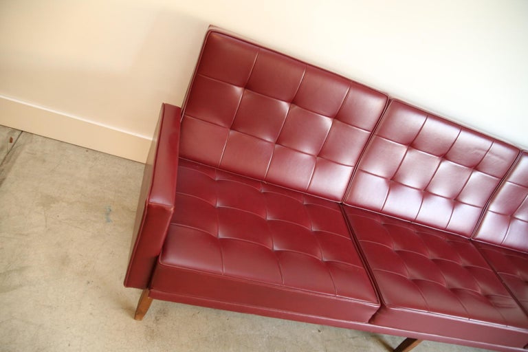 Early Florence Knoll Walnut Base Sofa from Marcel Breuer Snower Estate ...