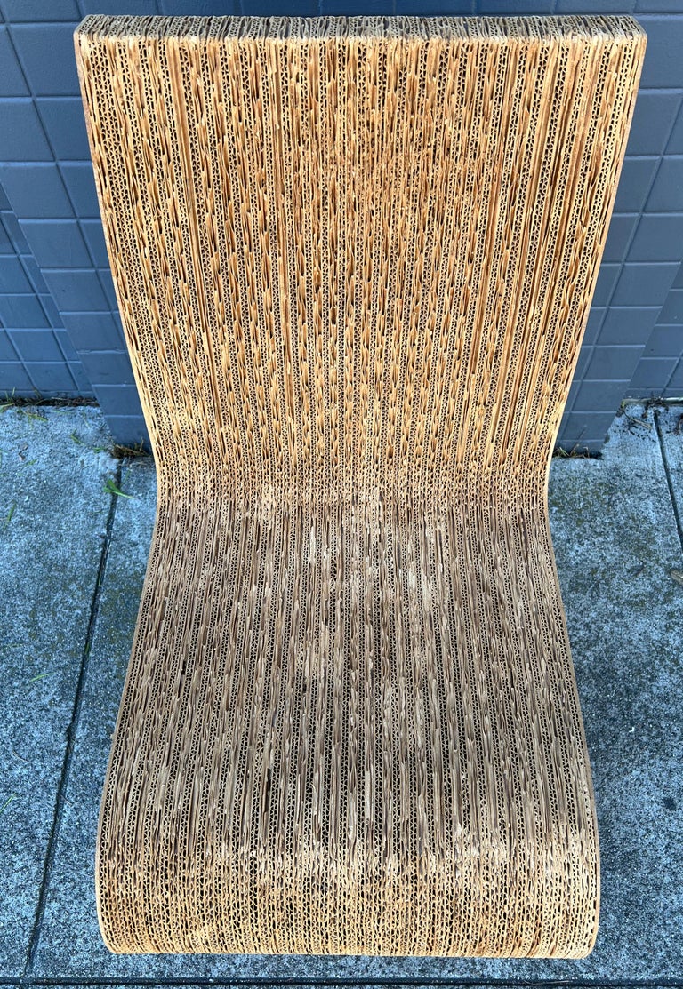 Early Frank Gehry Easy Edges Wiggle Side Chair, 1972 at 1stDibs