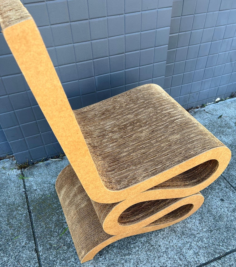 Early Frank Gehry Easy Edges Wiggle Side Chair, 1972 at 1stDibs
