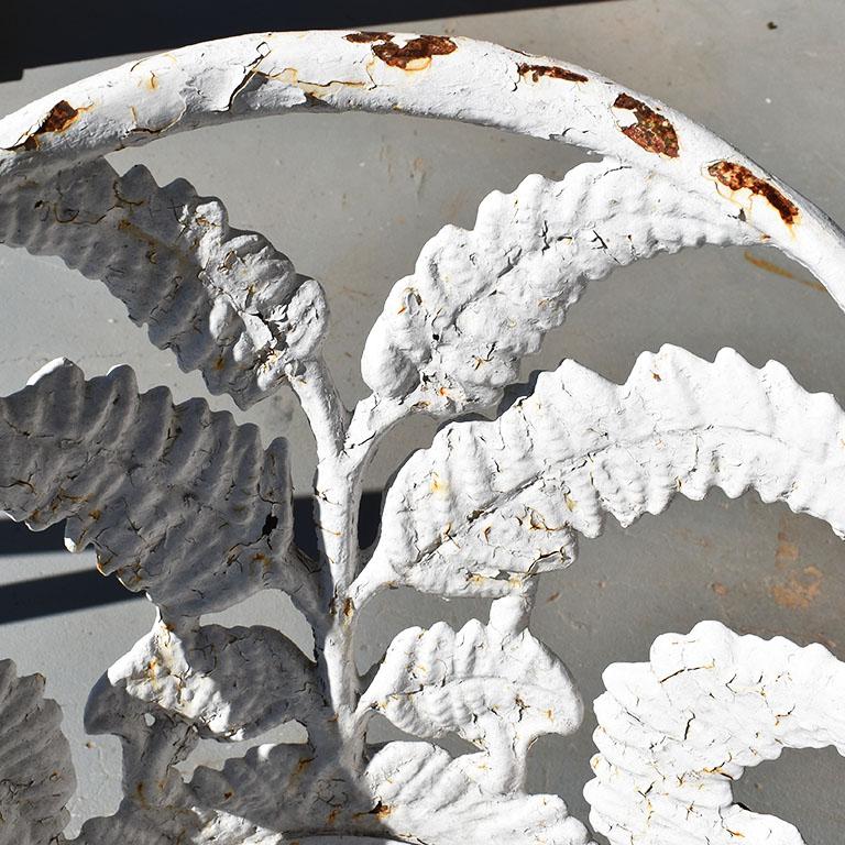 Early French Fern and Blackberry White Iron Garden or Patio Set of ...
