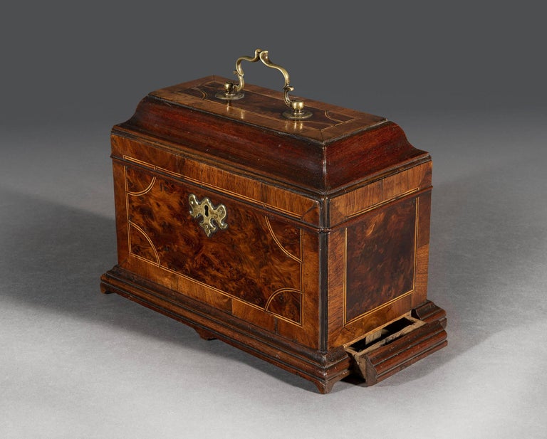 Early George II Period Early 18th Century Walnut Inlaid Tea Chest at ...