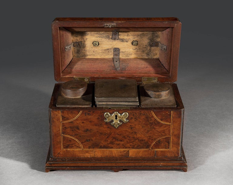 Early George II Period Early 18th Century Walnut Inlaid Tea Chest at ...