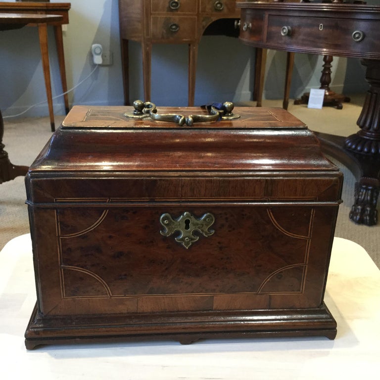 Early George II Period Early 18th Century Walnut Inlaid Tea Chest at ...