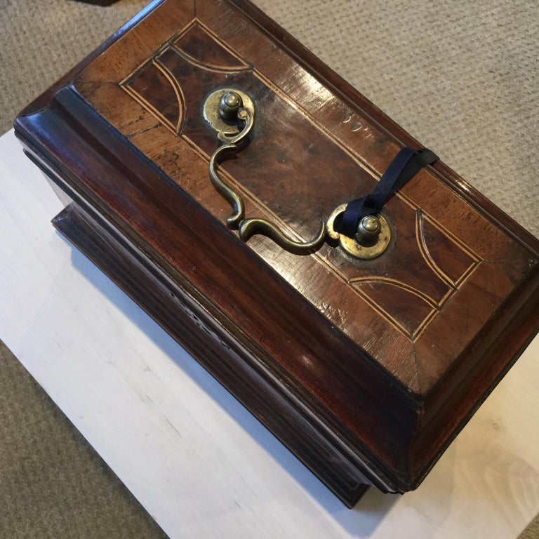 Early George II Period Early 18th Century Walnut Inlaid Tea Chest at ...