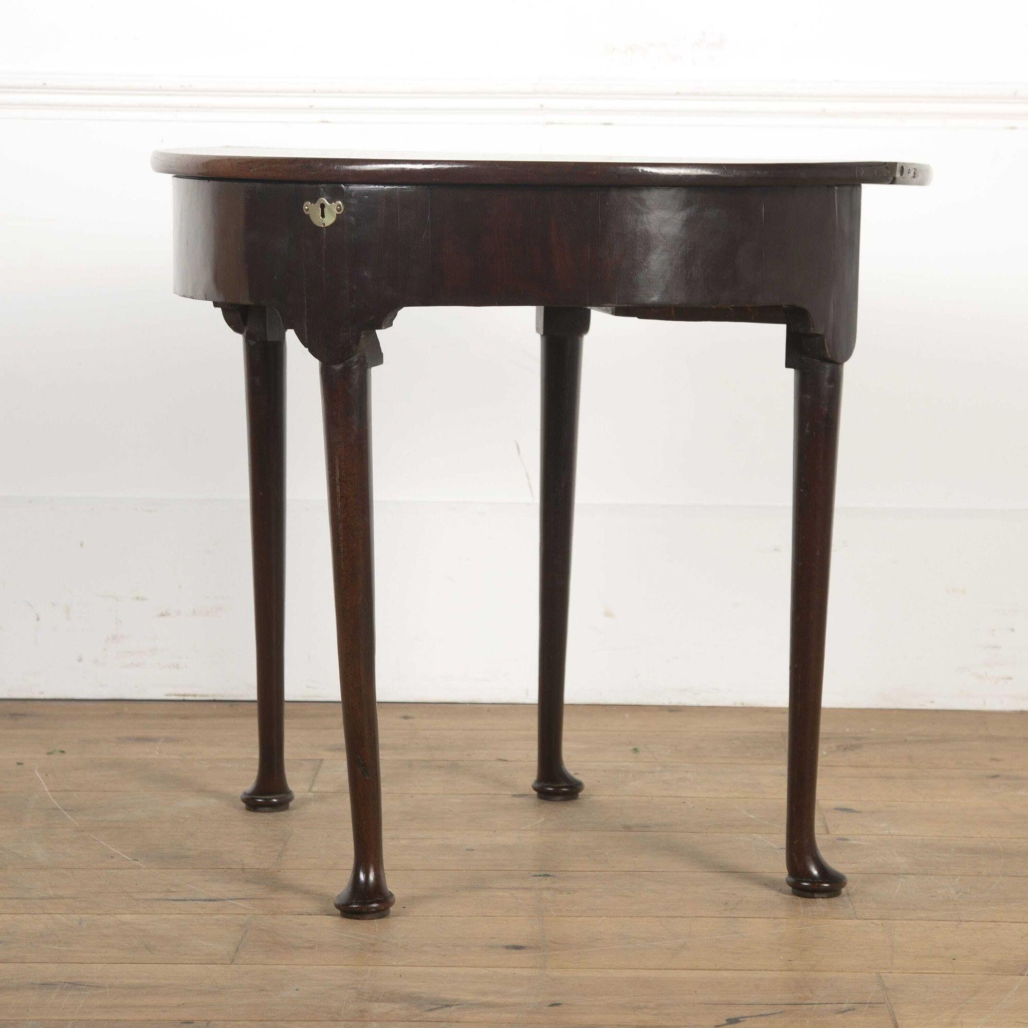 Early Georgian Mahogany Demi-Lune Table For Sale at 1stDibs