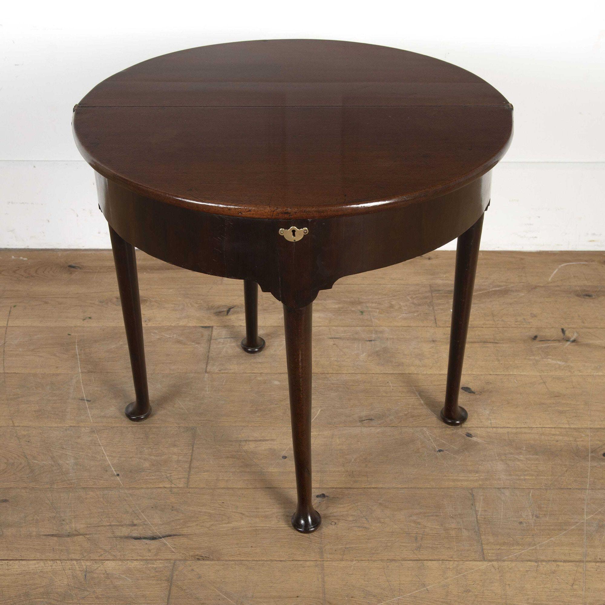 Early Georgian Mahogany Demi-Lune Table For Sale at 1stDibs