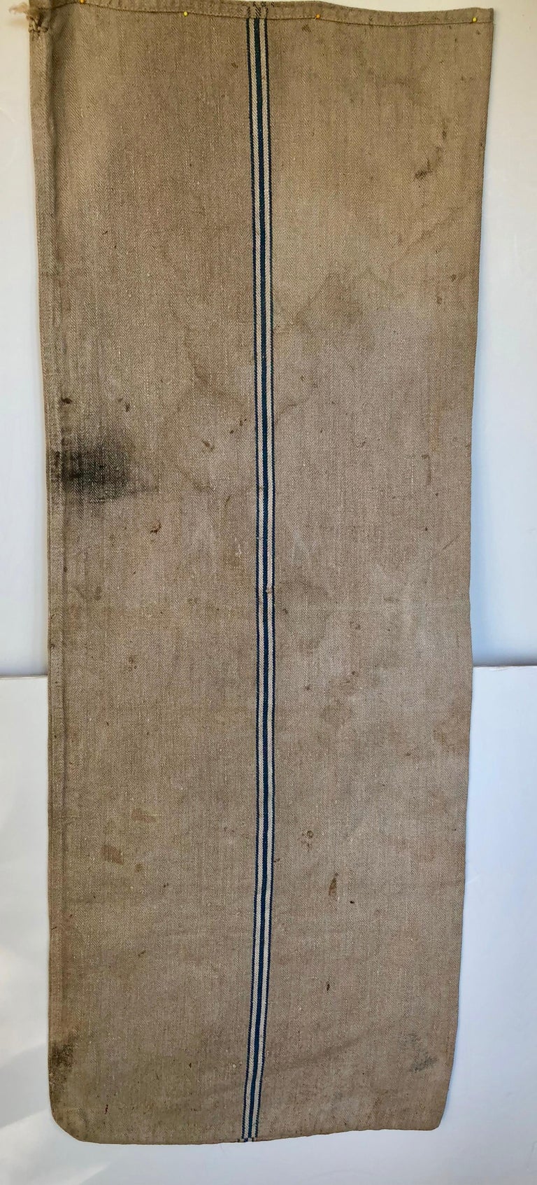Early German Handwoven Grain Sack with Original Calligraphy and ...