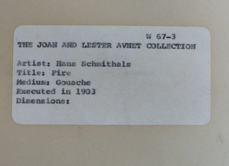 Early Goache by Hans Schmithals, 1903 from the Joan and Lester Avnet ...