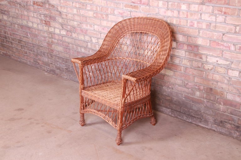Early Gustav Stickley Willow Armchair, Circa 1904 at 1stDibs